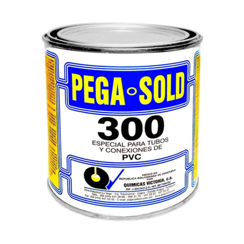 Pega Sold 300 Pvc Para Tuberias 1/4 Galon - Grupo Construmateriales