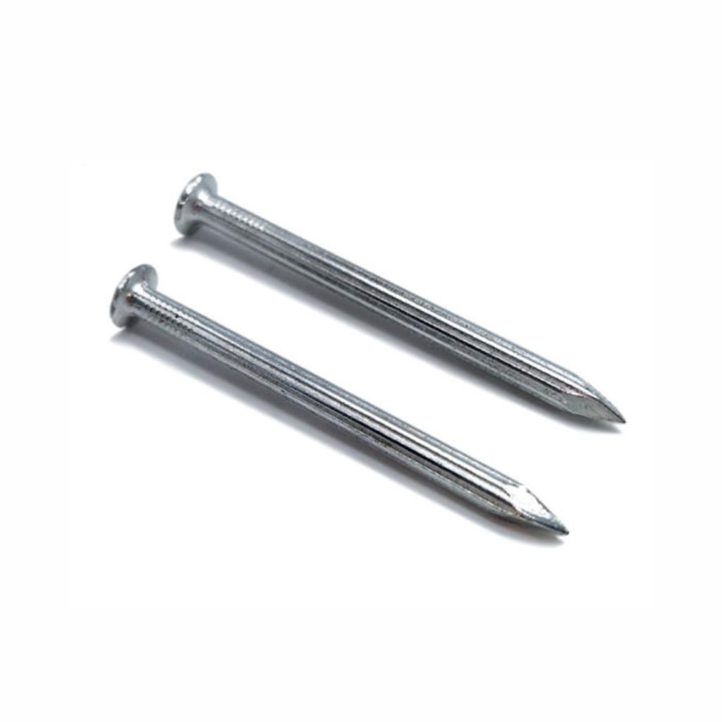 clavo de acero ranurado 1-1/2" por und