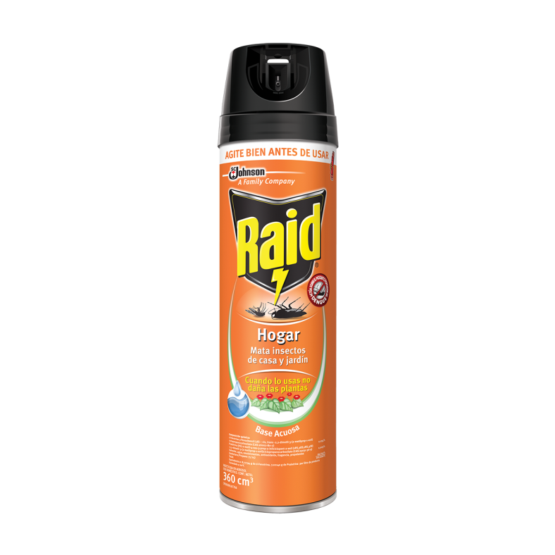 raid hogar mata insectos de casa y jardin 360ml