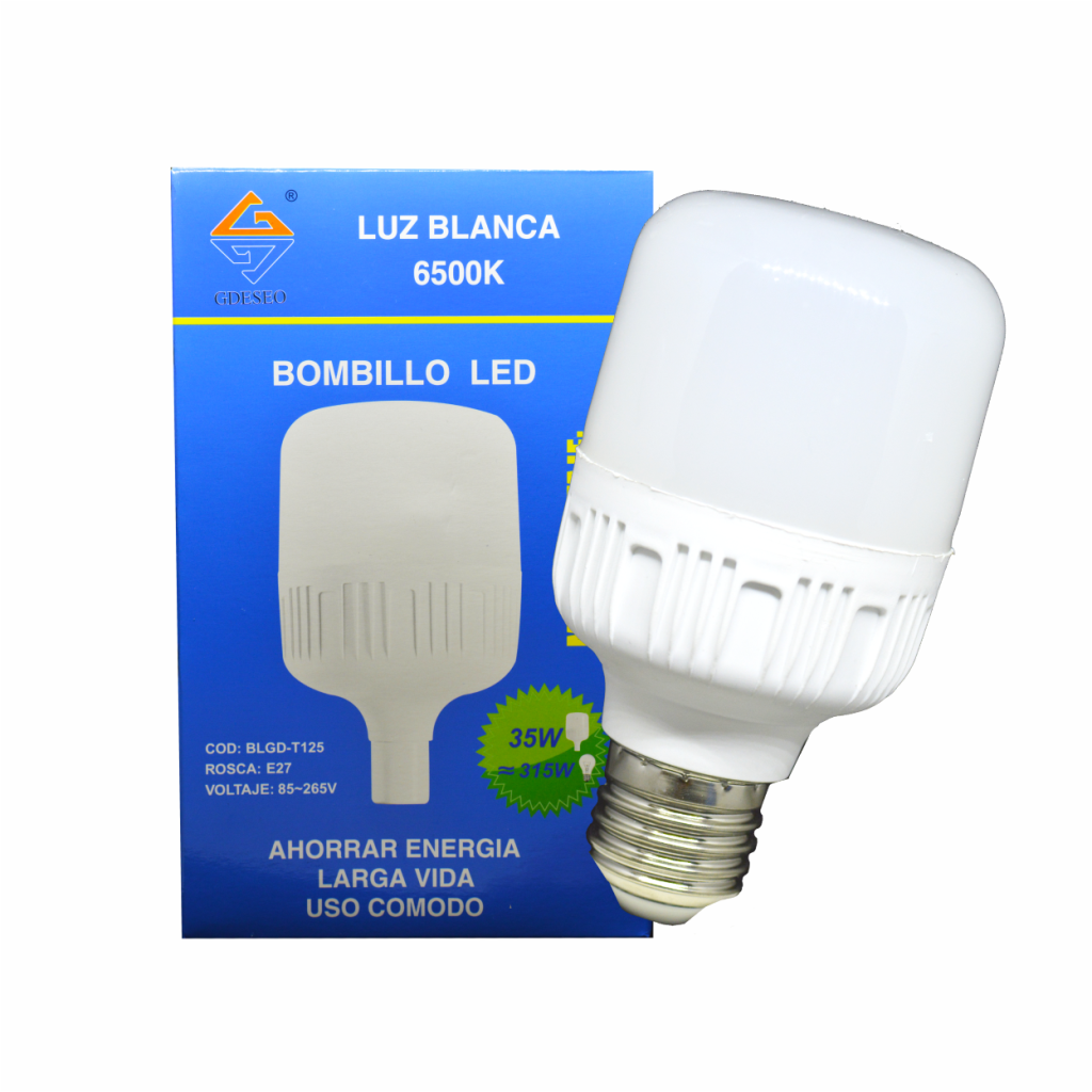 bombillo led bulbo 35w luz blanca 6500k 85-265v