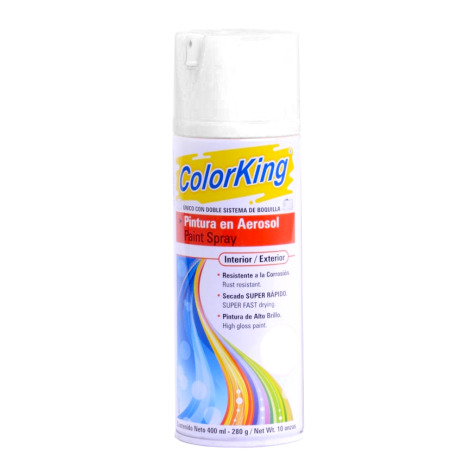 Pintura Spray Blanco Brillante 400 Ml Color King - Grupo Construmateriales
